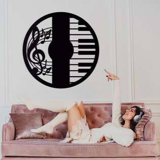 Dřevěný obraz - Noty na klavír | DUBLEZ