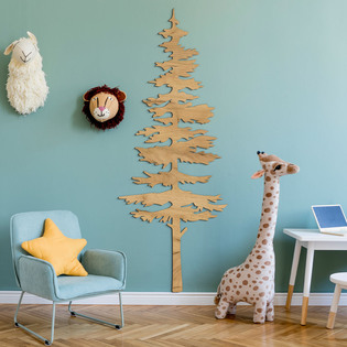 Decorațiune copac din lemn pentru perete - Conifer | DUBLEZ