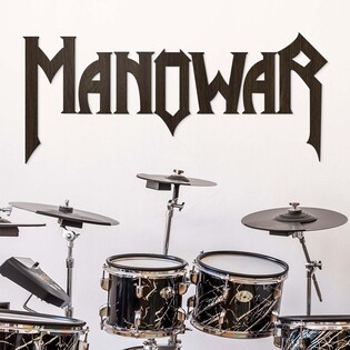 Wooden Wall Art - MANOWAR Logo | DUBLEZ